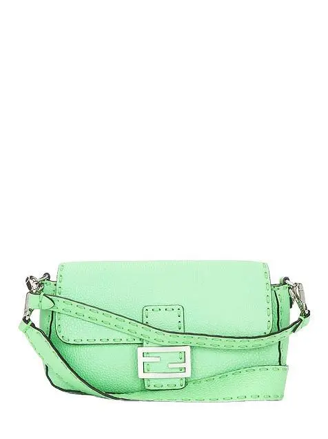 FWRD RENEW Fendi Selleria Baguette Nm Shoulder Bag - Green