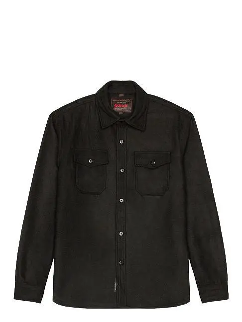 SCHOTT Cpo Wool Shirt - Black