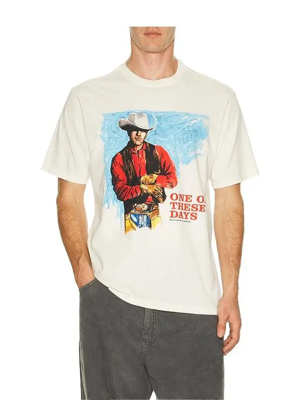 ONE OF THESE DAYS Heaven Can Wait Tee In White - Bone