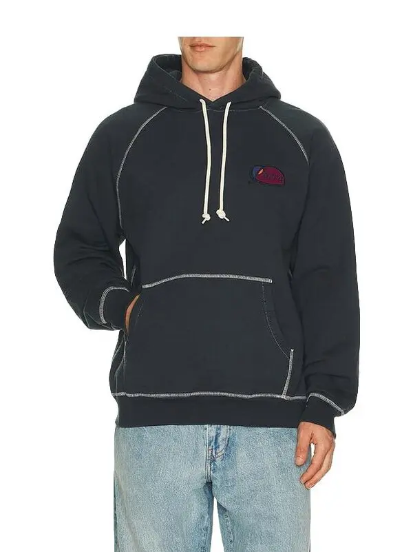 PARRA Circled Script Logo Hooded Sweatshirt - Dark Blue