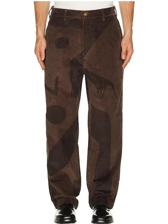 PARRA Detached Corduroy Pants - Brown