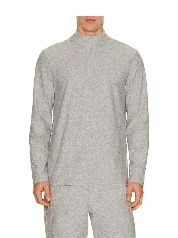 Beyond Yoga Spacedye Terrain Quarter Zip Pullover - Silver Mist