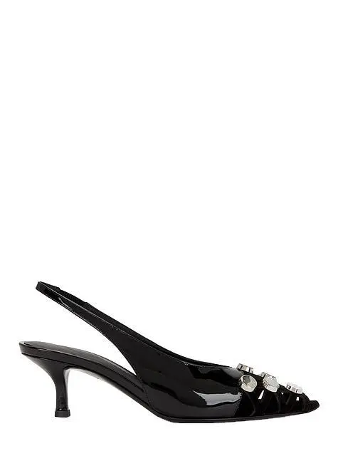 Attico Fiona 50mm Slingback - Black