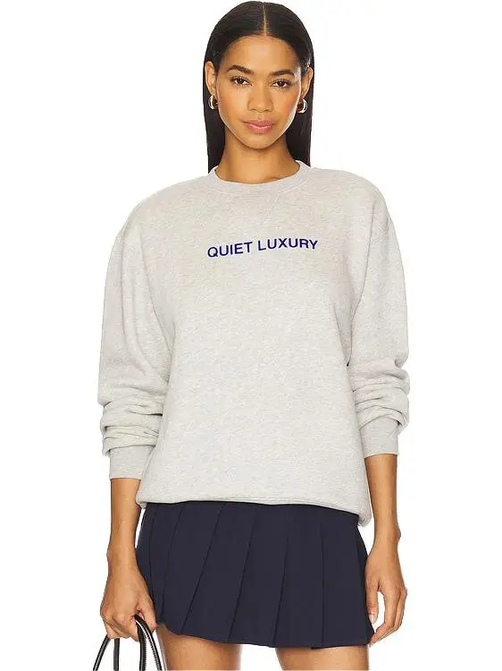 MUSEUM OF PEACE & QUIET Quiet Luxury Crew Neck Sweatshirt - Ash