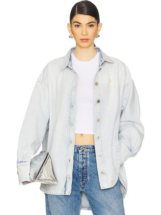 Attico Blouson Top - Sky Blue