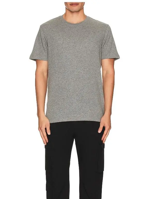 FRAME Duo Fold Tee In Grey - Heather Grey