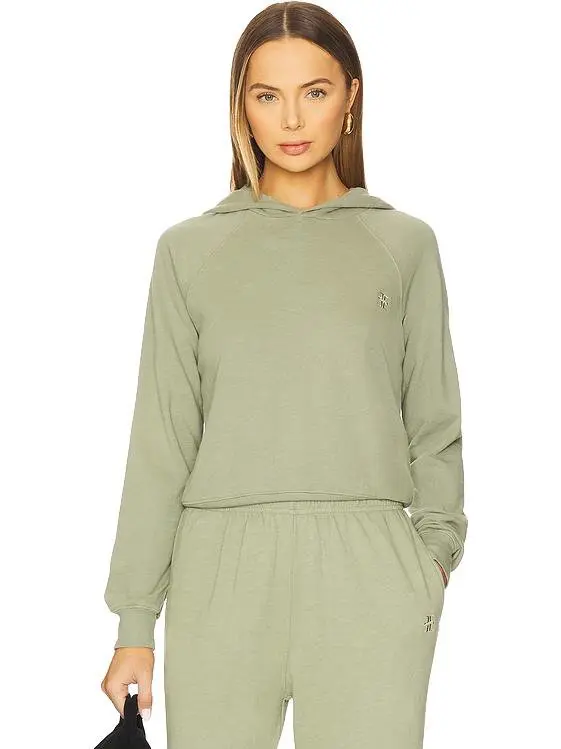 Eterne Shrunken Lightweight French Terry Hoodie - Sage