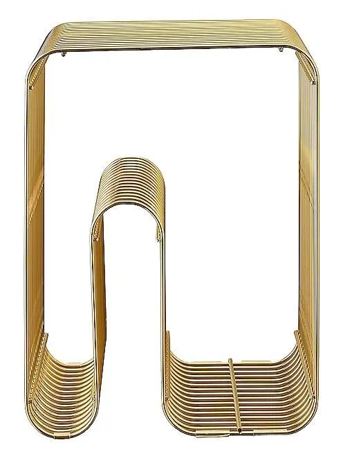 AYTM Curva Metallic Stool - Gold