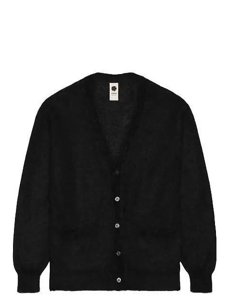 VOWELS Mohair Cardigan - Black
