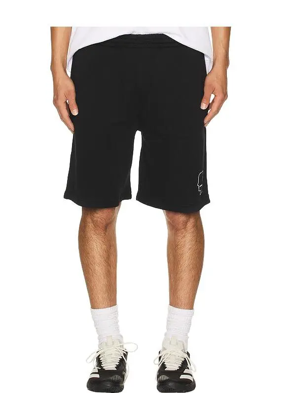 BRAIN DEAD Logohead Rugby Short - Black