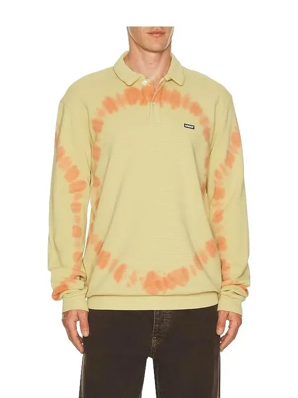 METALWOOD STUDIO Mini Metal Logo Thermal Polo In Yellow - Slime