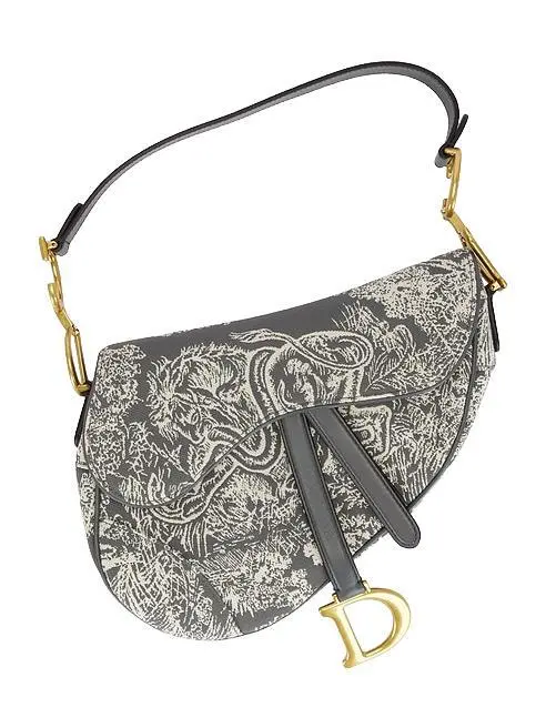 FWRD RENEW Dior Saddle Bag - Grey
