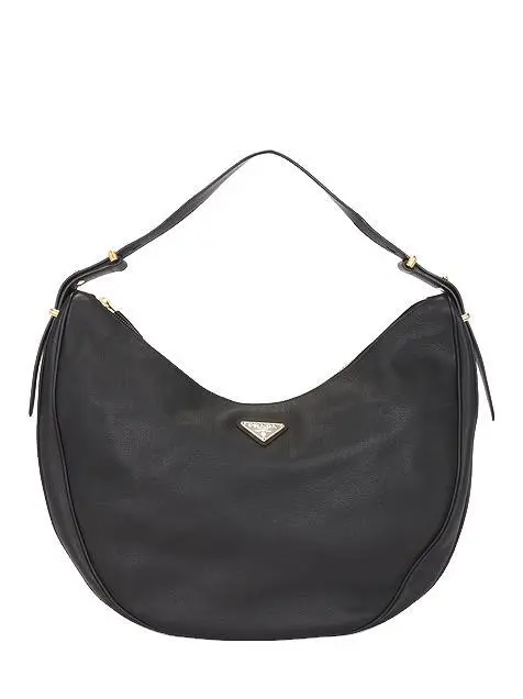 FWRD RENEW Prada Tessuto Hobo Bag - Black
