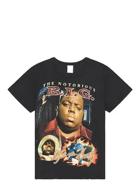 MadeWorn Notorious Big T-shirt In Black - Coal