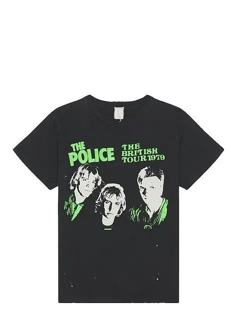 MadeWorn The Police T-shirt In Black - Coal
