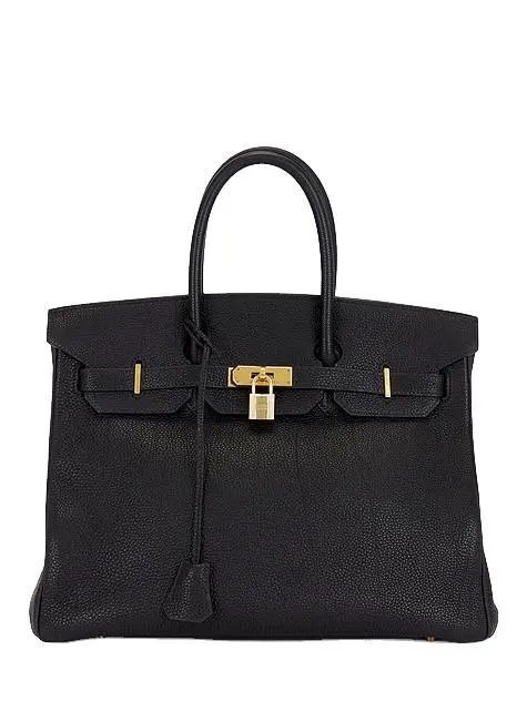 FWRD RENEW Hermes Togo Birkin 35 Handbag - Black