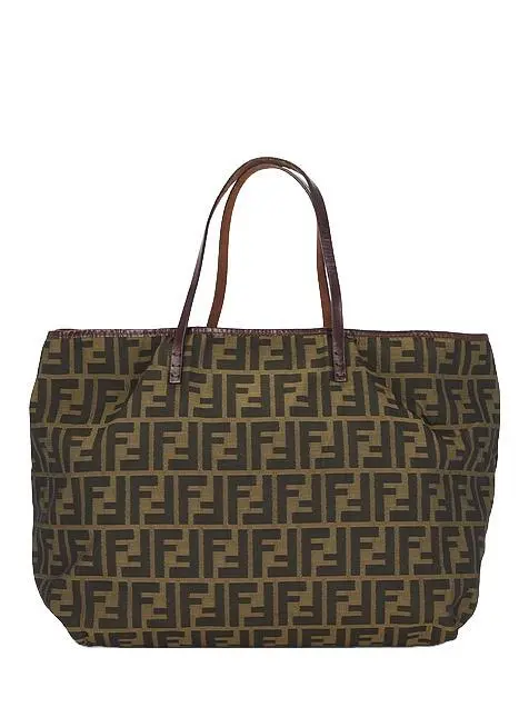 FWRD RENEW Fendi Zucca Roll Tote Bag - Brown