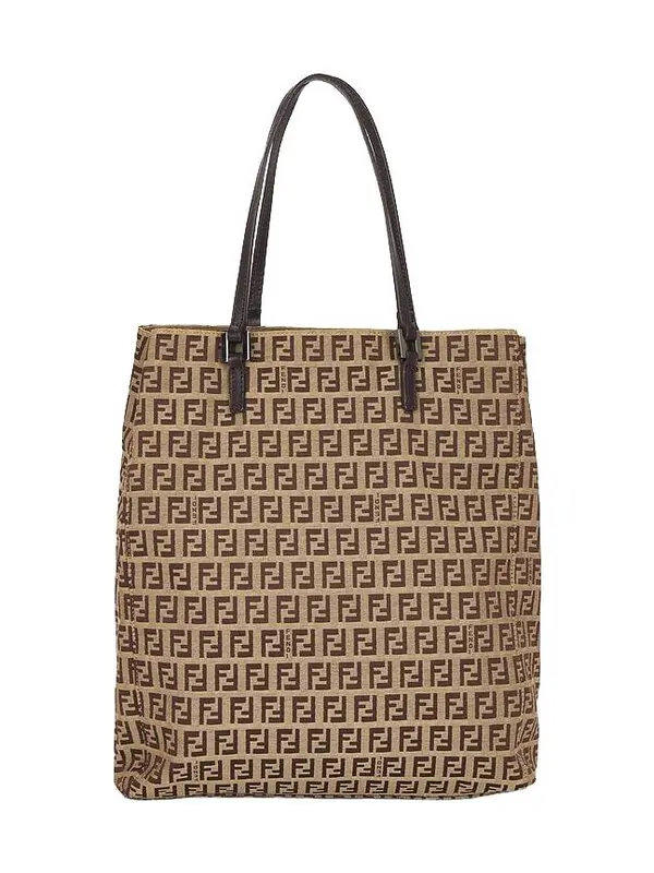 FWRD RENEW Fendi Zucchino Tote Bag - Brown