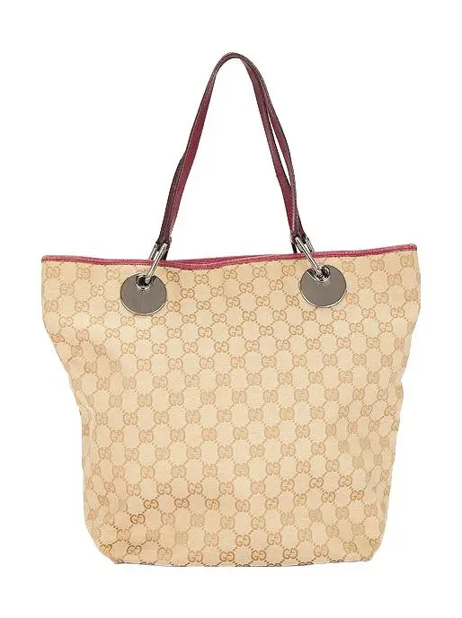 FWRD RENEW Gucci Eclipse Tote Bag - Beige