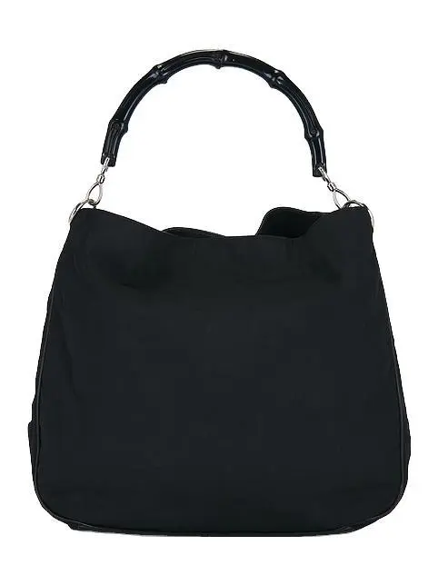 FWRD RENEW Gucci Bamboo Hobo Bag - Black