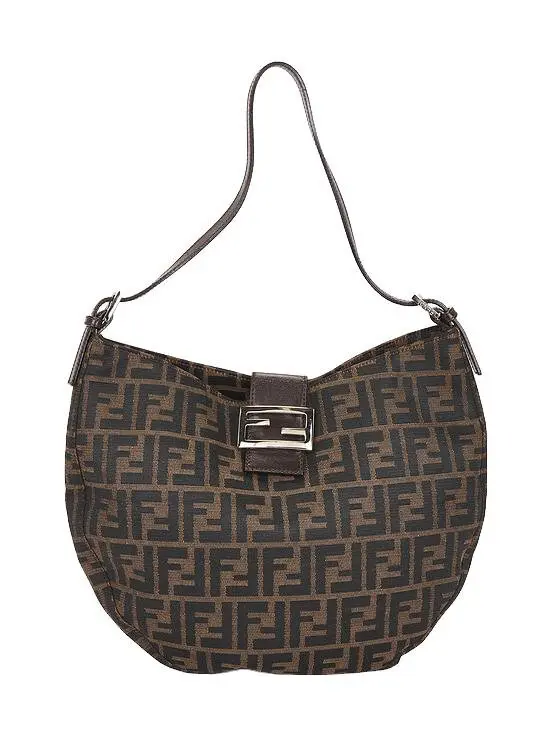 FWRD RENEW Fendi Zucca Hobo Bag - Brown