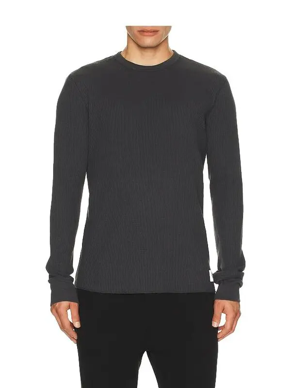 SKIMS Waffle Long Sleeve Top - Graphite