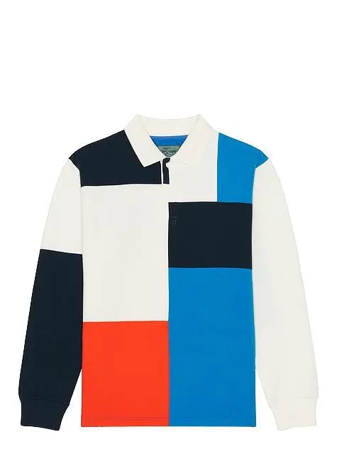 BEAMS Knit Ragger Color Block Top - Multi