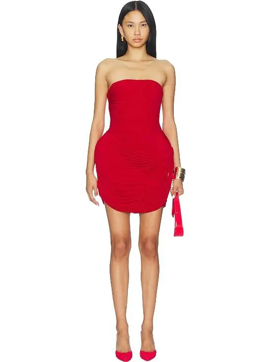 Magda Butrym Strapless Mini Dress - Red