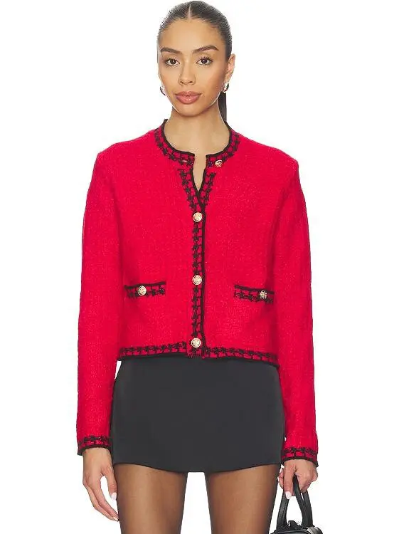 JOHN & JENN BY LINE Benedict Cardigan - Preppy Crimson