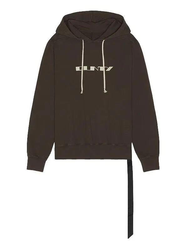 Rick Owens Oversized Hoodie In Scab - Dark Dust & Pearl