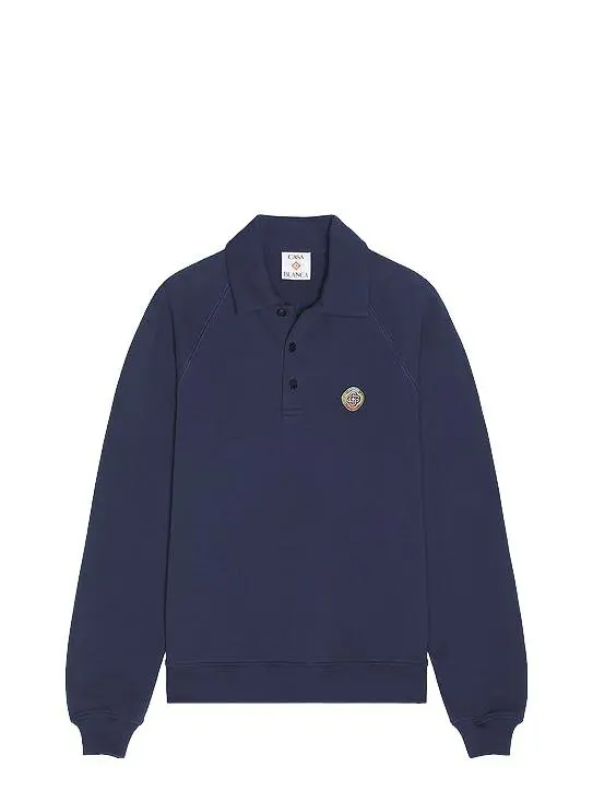 Casablanca Collared Sweatshirt - Dress Blue