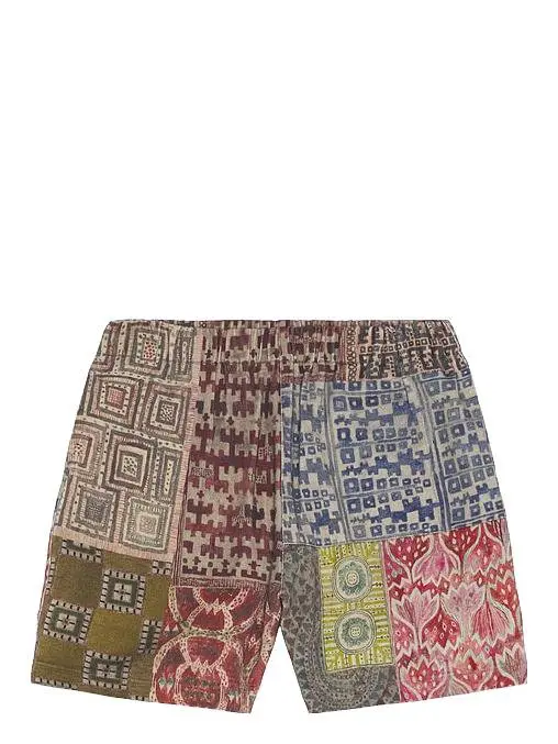FOUND Watercolor Mosaic Work Shorts - Multi