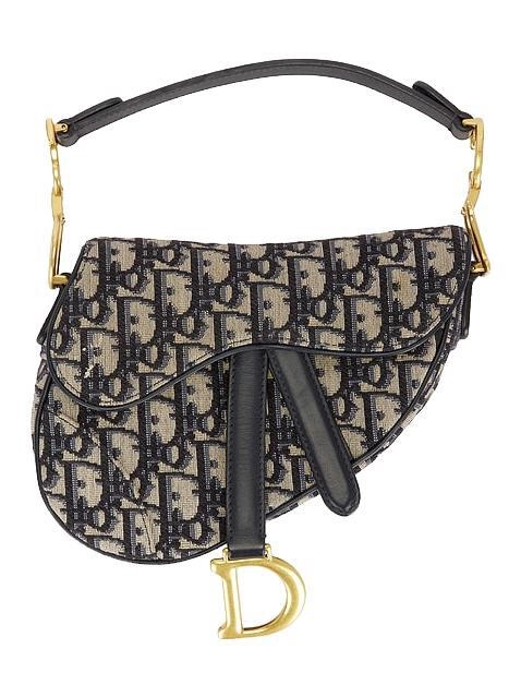 Null Dior Trotter Oblique Mini Saddle Bag - Blue