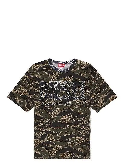DIESEL T-boxt Tee In Olive - Olive & Green