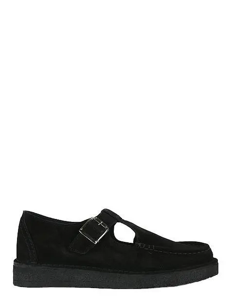 Clarks Nomad T-bar Loafer - Black Suede