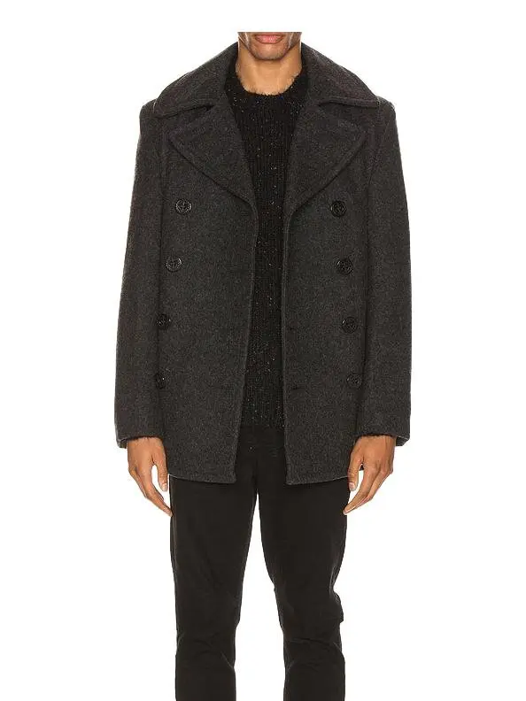 SCHOTT Slim Fit Peacoat - Dark Ox