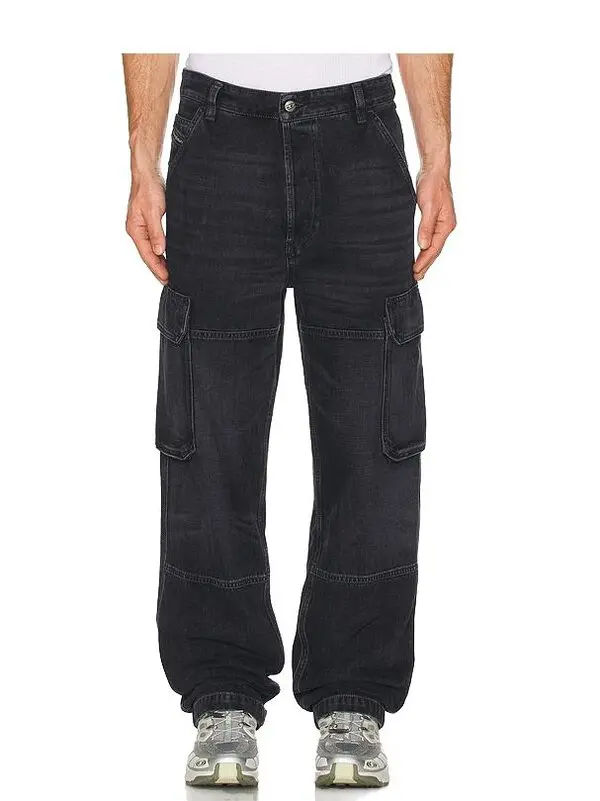 Diesel Uty Cargo Jeans - Black