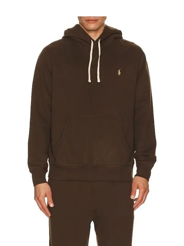 Polo Ralph Lauren Long Sleeve Rl Fleece Pullover Hoodie - Nutmeg Brown