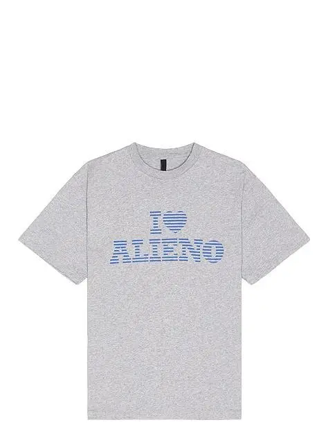NO PROBLEMO I Heart Short Sleeve Tee In Grey - Grey Marl