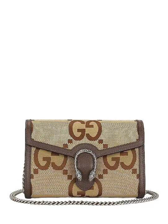 FWRD RENEW Gucci Jumbo Gg Mini Dionysus Shoulder Bag - Brown