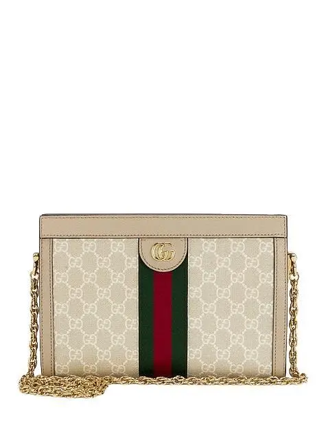 FWRD RENEW Gucci Ophidia Shoulder Bag - Beige