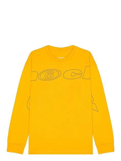 MAISON MARGIELA Long Sleeve Top In Mustard - Yellow