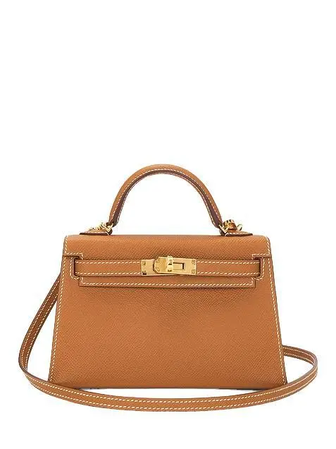 FWRD RENEW Hermes Epsom Kelly 20 Handbag - Gold