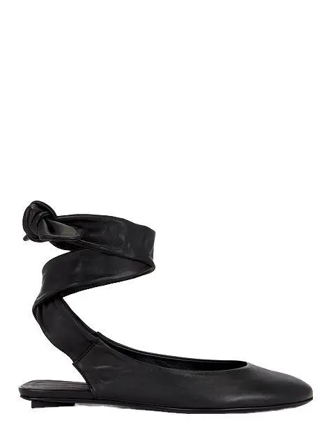 Attico Cloe Ballerina Flat - Black
