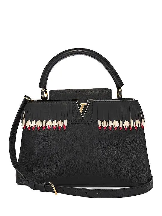 FWRD RENEW Louis Vuitton Capucines Pm Handbag - Black