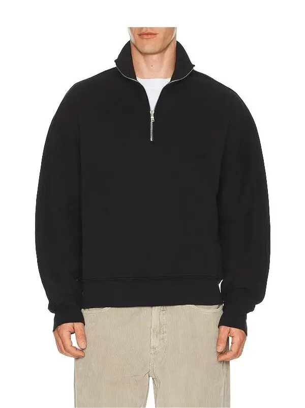 AGOLDE Idris Quarter Zip Sweater - Black