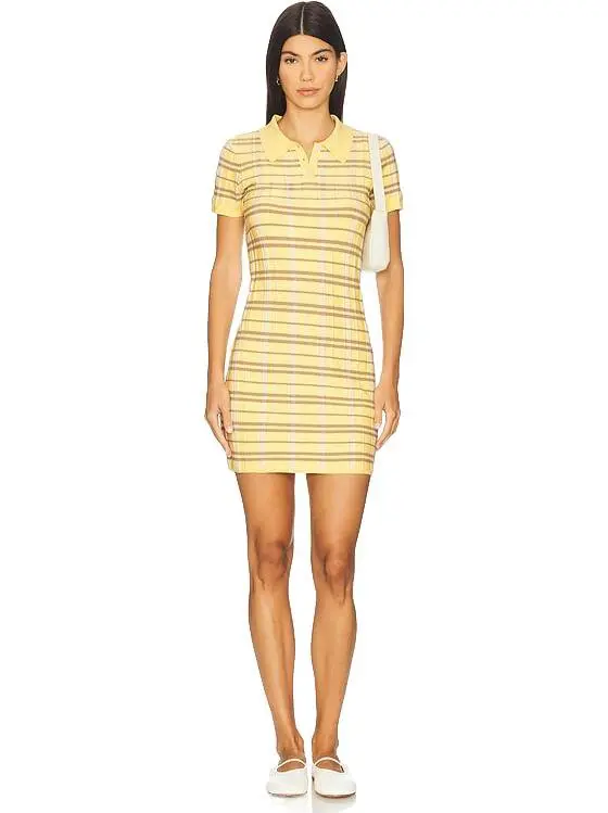 Guest In Residence Plaid Polo Dress - Butter Combo