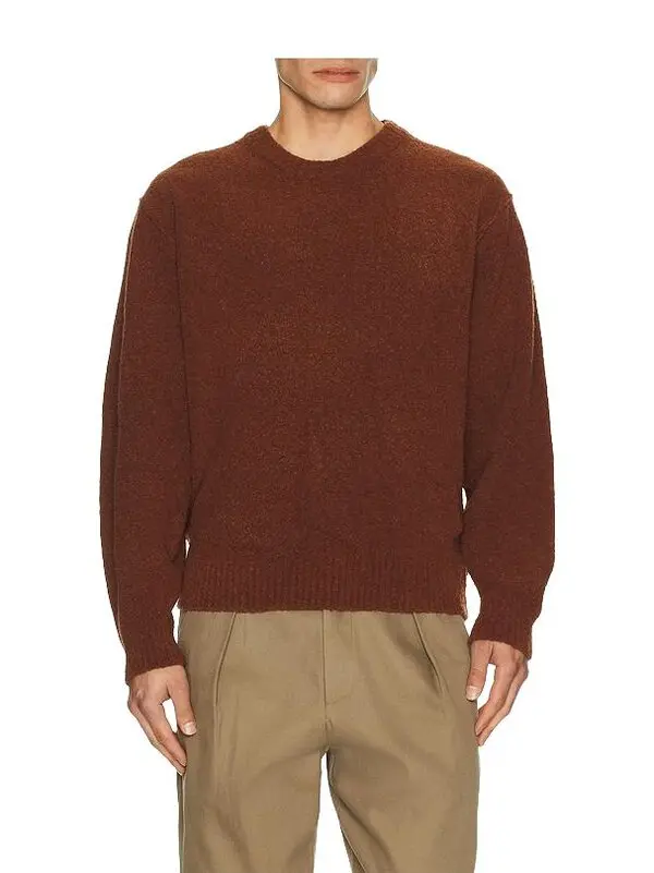 LE17SEPTEMBRE Boucle Reverse Seam Pullover - Brick