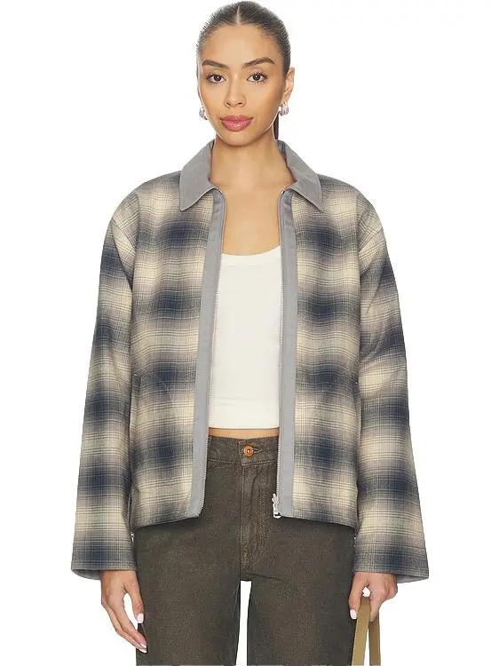 Rag & Bone Carrie Reversible Jacket - Grey Plaid