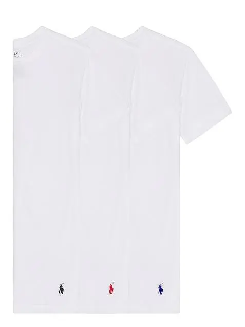 Polo Ralph Lauren Slim Fit Cotton 3 Pack Undershirt - White